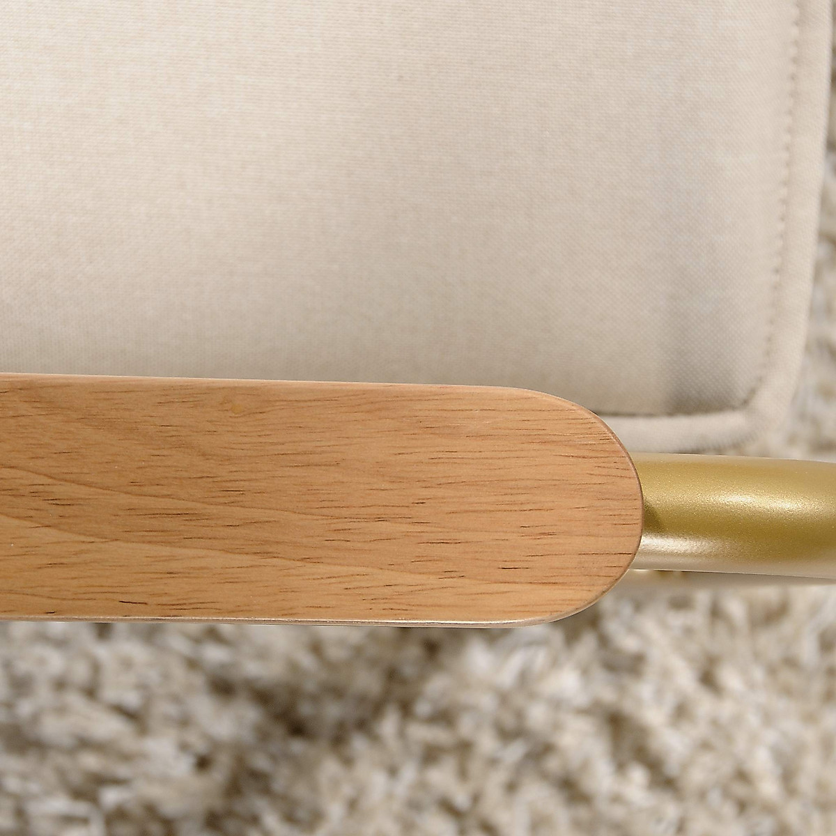 Sauder Coral Cape Lounge Chair, L: 26.77" x W: 28.35" x H: 26.77", Ivory finish