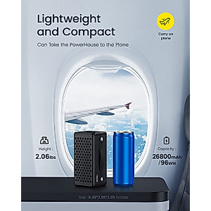 AOHI Portable Power Station, Power Bank with AC Outlet 150W Magcube 96.48Wh/26800mAh Backup Power Supply, Lithium Battery Power Bank with PD 65W Quick Charge LED Light Outdoor Camping Emergency