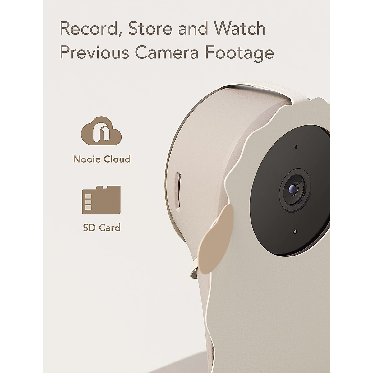 nooie Baby Monitor with Crying Detection, Camera and Audio 1080P Night Vision Motion and Sound Detection 2.4G WiFi Home Security Camera for Baby Nanny Elderly and Pet Monitoring, Works with Alexa