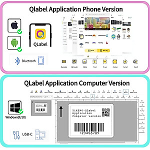 YiHERO YP10 Mini Label Printer Thermal Bluetooth Portable Label Maker-Compatible with Android & iOS, Multifunction for Business Clothing Mailing Office Home