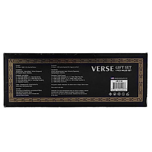 NovoGlow Verse Mini 4-Piece Fragrance Gift Set for Men - Aromatic, Floral, Oriental & Woody Notes - Individually Boxed - Travel Size - 25ml Eau De Parfum