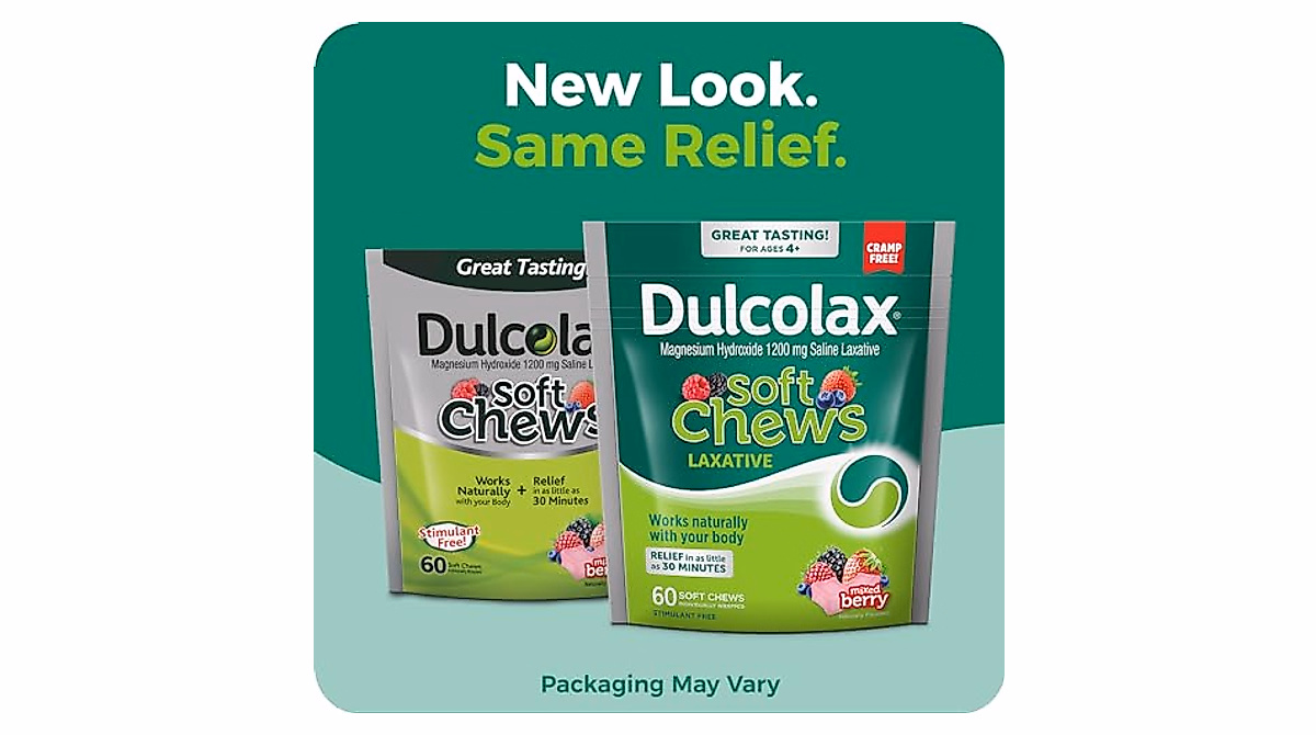 Dulcolax Soft Chews Saline Laxative for Fast Constipation Relief