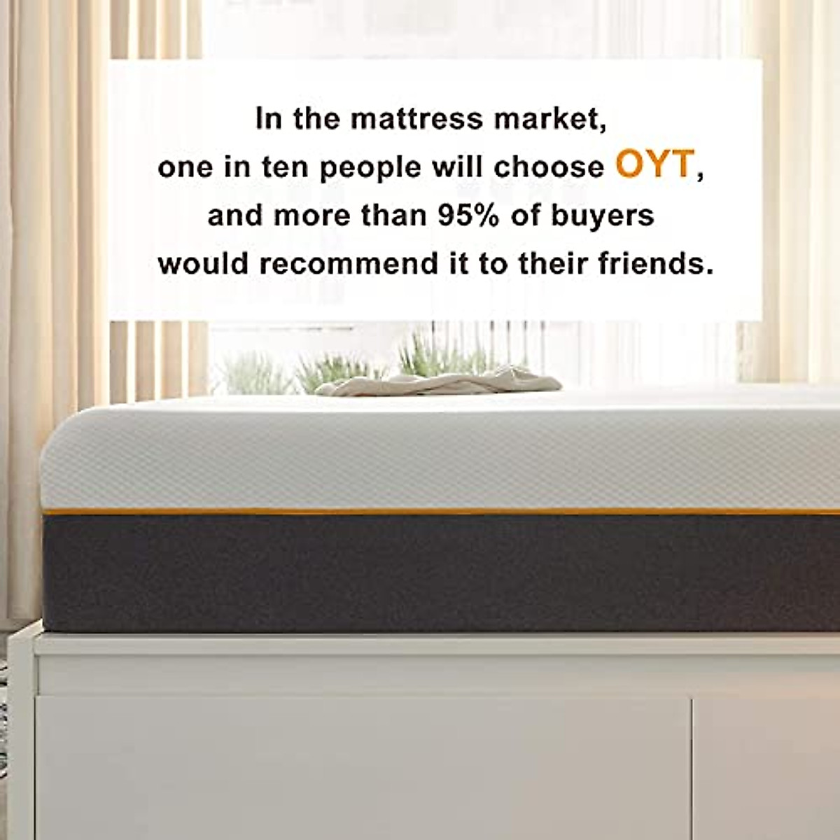 OYT Full Size Mattress, 12" Inch Gel Memory Foam Full Bed Mattress in a Box with CertiPUR-US Certified Foam for Sleep Supportive & Pressure Relief,Cloud-Like Experience