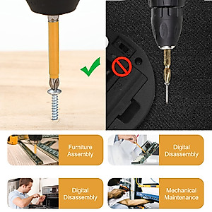 14 Pcs Magnetic Anti Slip Screwdriver Bits Set Magnetic Drill Bit Set Impact Driver Bit Set 1/4 Inch Hex Shank Cross Impact Driver Accessories for Power Tool, PH2(Orange)