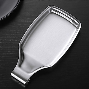 Baker's Secret Stainless Steel Spoon Rest, Heavy Duty Spatula Ladle Holder, Dishwasher Safe Kitchen Essentials