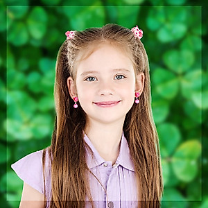 Hicarer 9 Pairs Girls Clip-on Earrings Pretend Princess Play Earrings Jewelry Set (Style 1)