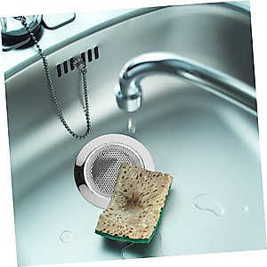 2pcs Sink Strainer Bath Tub Plug Stopper Sink Drain Sink Food Catcher Kitchen Sink Filter Basket Kitchen Sink Filter Strainer Anti-blocking Net Dish Basin Stainless Steel