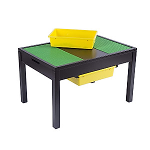 UTEX Large 2 in 1 Kid Activity Table with Storage for Older Kids, Play Table for Kids,Boys,Girls, Espresso