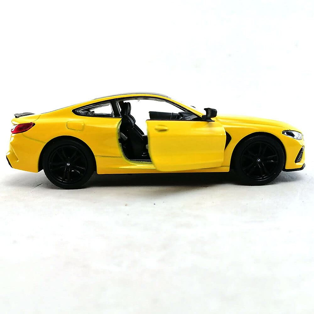 KiNSMART BMW M8 Competition Coupe Yellow 5" 1:36 Scale Die Cast Metal Model Toy Car w/Pullback Action
