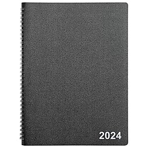STAPLES 2024 8-inch x 11-inch Monthly Planner, Black (TR52184-24)