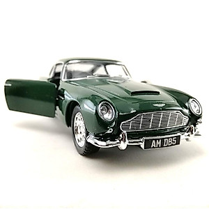 Sport Racing Classic Model Car Die-Cast 1:38 1963 Aston Martin DB5 Green Color Toy Collection Pull Back Open Door Hobby Collectible,unisex