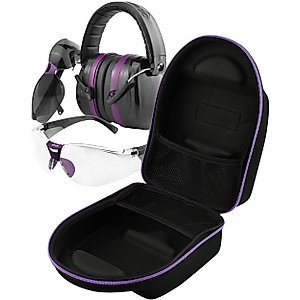 TRADESMART Purple Shooting Ear & Eye Protection with Hard Carrying Case