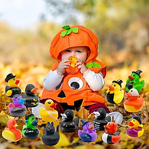 27 Pcs Halloween Party Favors Rubber Ducks,Baby Showers Accessories Jeep Bath Toys for Kids Halloween Decorations Trick or Treat Supplies Goodie Bag Fillers(Halloween)