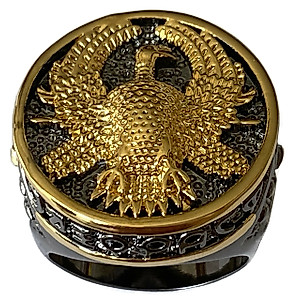 costumebase DUNE RING Duke Leto Atreides Signet Prop Replica Ducal STAINLESS STEEL (US Sz 9)
