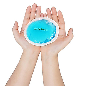 LotFancy Ice Pack for Injuries Reusable, 8 Small Gel Heating Cooling Pads with Cloth Backing, Hot Cold Therapy for Eyes After Surgery, Face, Breastfeeding, Wisdom Teeth, Jaw, Headache, Sinus Relief