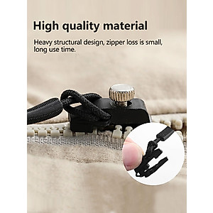 6 Sets 2 Sets Small, 2 Sets Medium, 2 Sets Large Replaceable Zipper Head for Clothing Bags, Travel Bags, Wallets, Tents, Golf Bags and Other Zipper Repair
