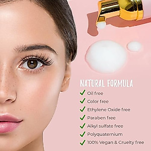 LLBA 60ML Eyelash Extension Cleanser - Lash Shampoo for Lash Extensions, Lash Bath for Dry & Sensitive Skin, Removes All Make-Up Including Waterproof Make-Up