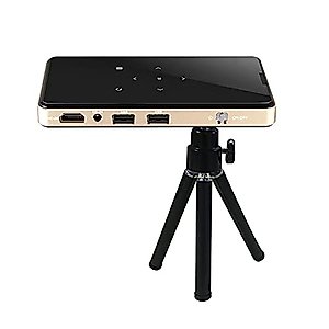 MUMUJJ Mini Portable Projector, Ultra HD 4K Full Color LED LCD Video Projector TV Movie, Outdoor Entertainment with HDMI USB AV Interfaces and Remote Control