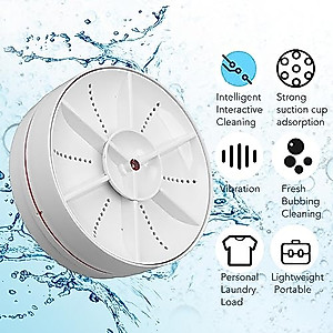 Portable Countertop Dishwasher, 2000mah 8.5V 2A Deep Timed Shutdown Mini Dishwasher for Apartment (Pink)