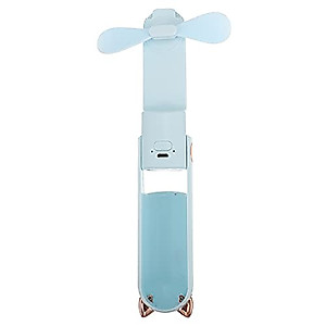 Homoyoyo Portable Fans 3pcs Blue Usb Travelling Charging Girls Stylish Summer Practical Mini Personal Design Rechargeable Foldable Outdoor Handheld Sports Portable Indoor Sky Handheld Fans