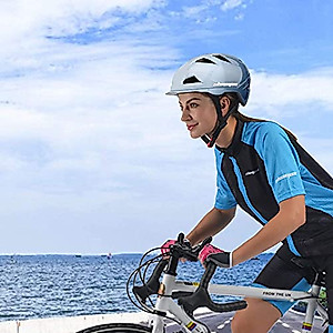 Bike Helmet Women, Shinmax Bicycle Helmet Men with USB Charging Light&Portable Backpack Adjustable Size for Urban Commuter Cycling Helmet Bc-177