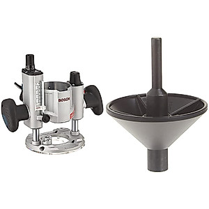 BOSCH MRP01 Router Plunge Base for MR23-Series Routers, Blue&BOSCH RA1151 Router Subbase Centering Pin and Cone