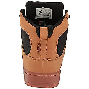 DC Men's Pure High-Top Water Resistant Boot Skate Shoe Snow, Wheat/Black, 12
