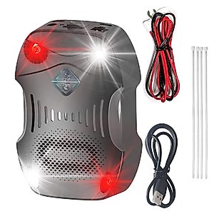 Ultrasonic Rodent Control Repeller, Under Hood Mice Repellent Battery Operated Car Rat Repellent Mice Deterrent Keep Animal Away from Car Engine Garage Attic Basement Warehouse Barn Vehicle Protection