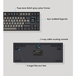MSTONE Groove T 87 Keys THOCC Noise Cancelling Mechanical Keyboard,Backlighting,Cherry Profile PBT Keycap,Dye Subbed Legends,USB-C Cable,Space Saving,for Windows and Mac,Gateron Silent Brown