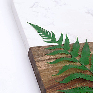 Uniharpa Cutting Board, Acacia Wood Cutting Board Solid Wood Marble Splicing Cutting Board Household Cutting Board for Meat Bread Fruits.