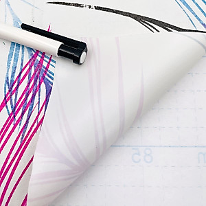 Yifasy 2 Pack Shelf Liners Purple Peacock Feathers Self-Adhesive Drawer Papers Renovation Furniture 17.7 Inch Wide