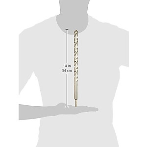 IRWIN 5026022 Slow Spiral Flute Rotary Drill Bit for Mason, Drill Bit, 3/4" x 13