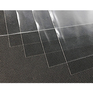 Mini Skater 8" x 12" Clear Treat Bags OPP Cello Cellophane Flat Bag With 50Pcs Gold Color Twist Ties For Wedding Gift Candy Cookie Bakery Bread Dessert, 50Pcs