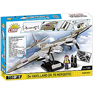 COBI Historical Collection WWII De Havilland DH.98 Mosquito Plane, Wood