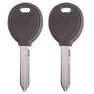 SCITOO Compatible with Keyless Entry Kit, 2 New Uncut Key Fob Replacement Transponder Chip Ignition Key 46 Blank Blade Tan Head 04-16 for Jeep for Patriot for Commander 5102247AA