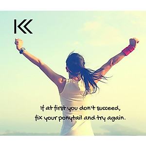 Kenz Laurenz Sports Hair Ties No Crease Ribbon Elastics Ouchless Ponytail Holders Scrunchies Coils Hair Bands (Volleyball)