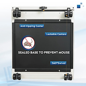 DEVAISE 3 Drawer Mobile File Cabinet with Lock, Under Desk Metal Filing Cabinet for Legal/Letter/A4 File, Fully Assembled Except Wheels, White