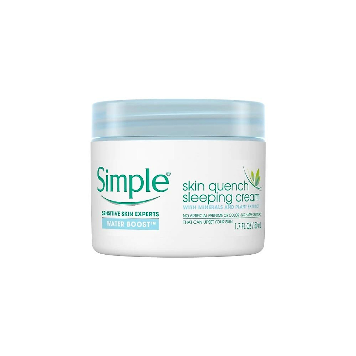 Simple Water Boost Skin Quench Sleeping Cream, 1.7 Fl Oz, 3-pack