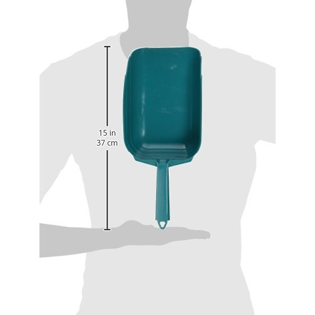 LITTLE GIANT Plastic Utility Scoop (Teal) Heavy Duty Stackable Plastic Farm Scoop with Sturdy Grip (5 Pint) (Item No. 90TEAL)