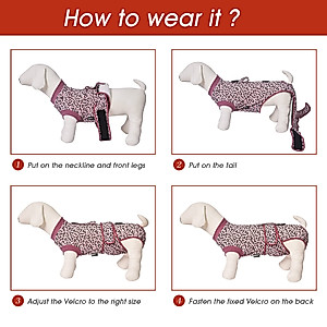 Jiupety Dog Recovery Suit Adjustable, Dog Bodysuit for Abdominal Wound After Surgery, Substitute E-Collar, 3XL Size, Anti-Licking Surgical Dog Onesies, Camo.