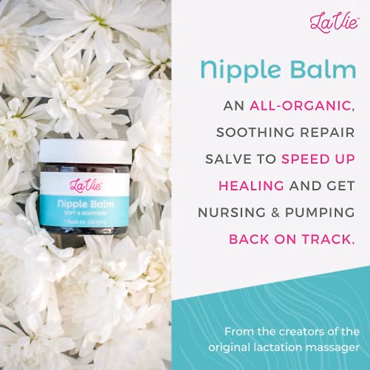 Lavie Organic Nipple Cream, Balm, Butter for Breastfeeding, Pumping, 1 Ounce