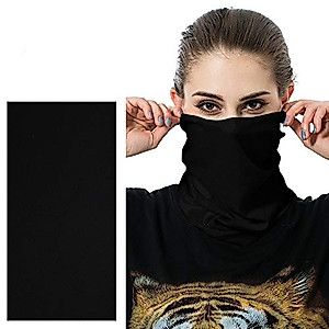 Cutewing 10PCS Magic Headband Scarf Neck Gaiter Elastic Seamless Bandanas Outdoor UV Face Mask Sport Headwear with Black Series