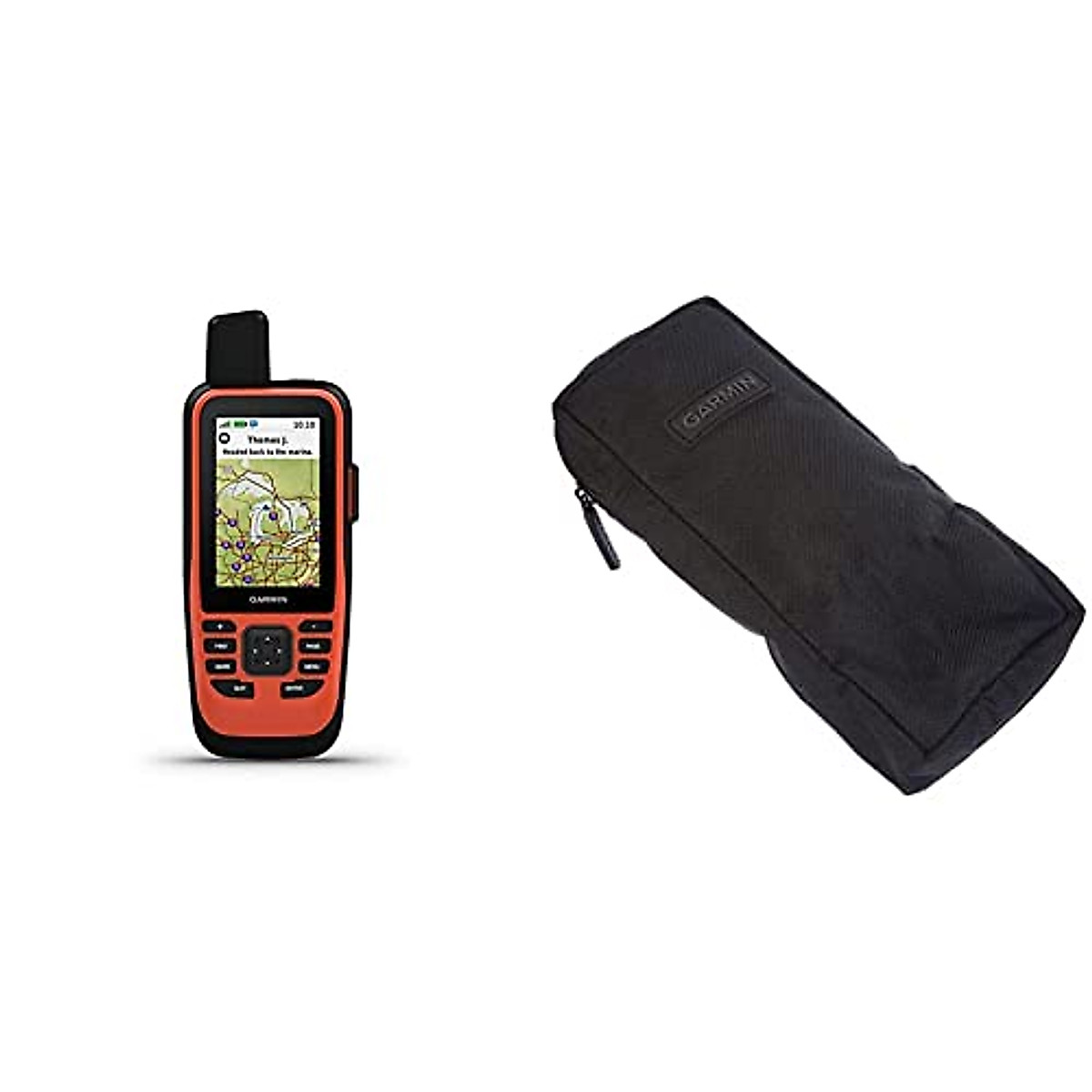 Garmin GPSMAP 86i, Floating Handheld GPS with Button Operation, Inreach Satellite Communication capabilities, Stream Boat Data From Compatible Chartplotters & Universal Carrying Case010-10117-02 Black