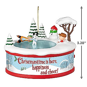 Hallmark Keepsake Christmas Ornament 2023, The Peanuts Gang "Christmastime Is Here" Musical Ornament With Motion, Gifts for Peanuts Fans