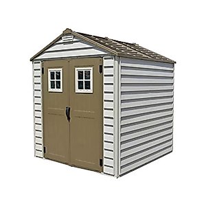 Duramax StoreMax 7 Ft. x 7 Ft. Vinyl Garden Storage Shed | Made of Fire Retardant PVC Resin