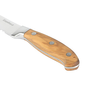 Bloomhouse - Oprah's Favorite Things - 8 Inch German Steel Bread Knife W/Italian Olive Wood Forged Handle