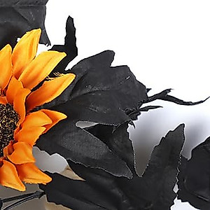 YHNJI 5.9ft Fall Maple Leaves Garland, Fall Garland, Artificial Sunflower Pumpkin Maple Leaf Vines for Thanksgiving Dinner Fireplace Door Frame Doorway Backdrop Decor