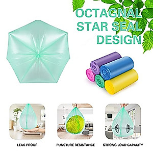 Small Trash Bags Kitchen Garbage Bags - 2.6 Gallon Clear Trash Bags Strong Wastebasket Liners for Bathroom, Kitchen, Office 10 Liter Trash Can Liners - 150 Counts