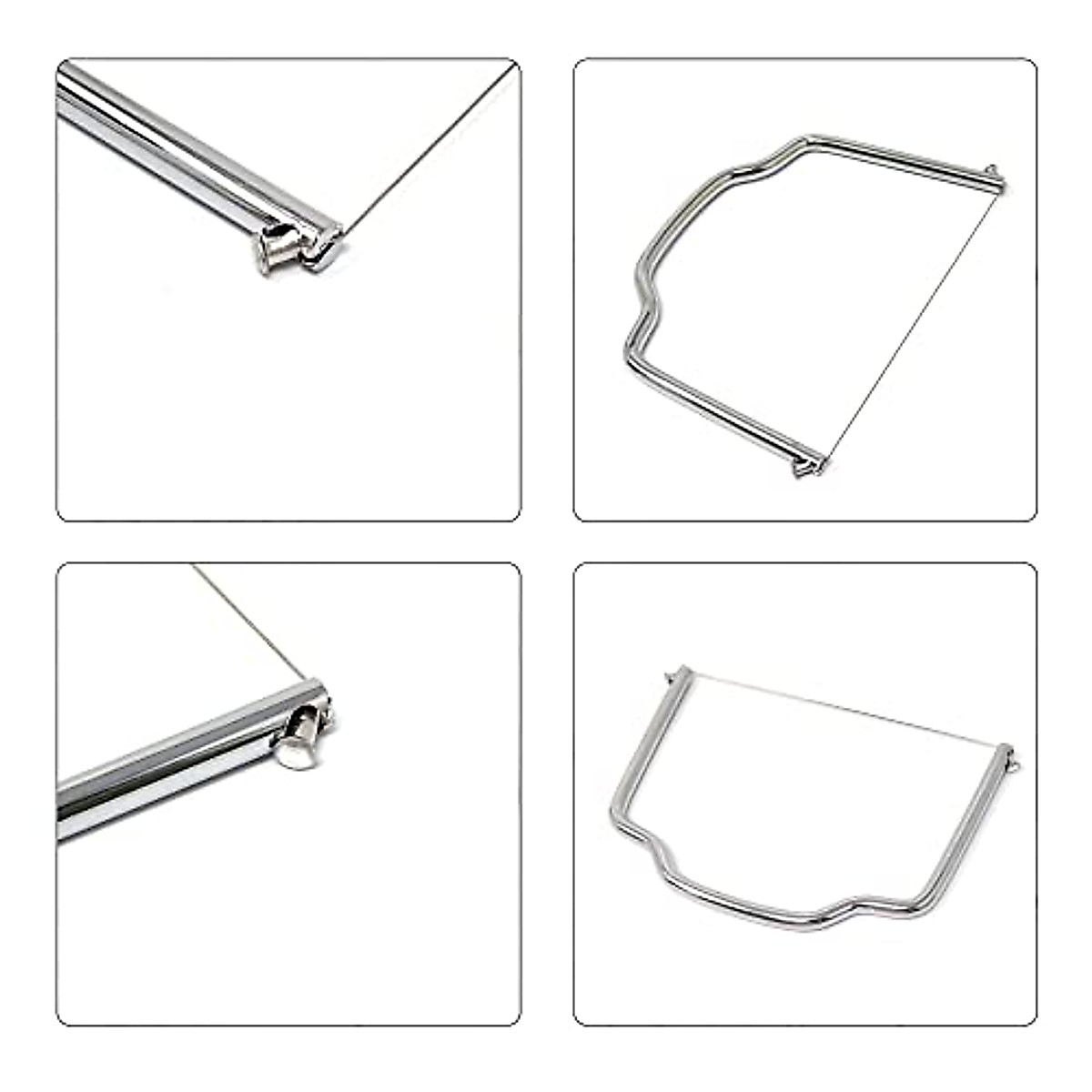 HONBAY 2PCS Stainless Steel Butter Cheese Wire Cutters Slicers Knives for Kitchen (perfect for soft cheese)