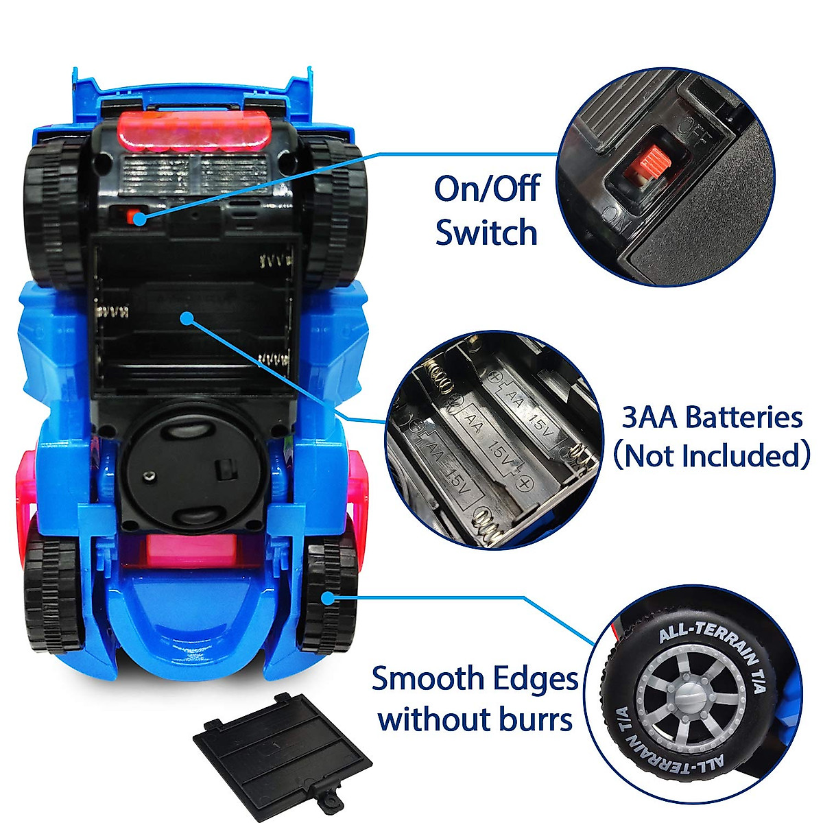 Christmas Dinosaur Toys for Kids Boys Transforming Dinosaur Car with LED Light Music Automatic Deformation Dino Race Car Stocking Stuffers for Boys Girls Toddlers 3 Year Old and Up